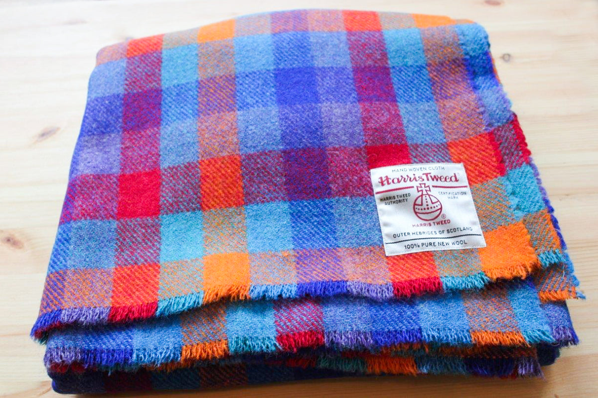 Harris Tweed Blanket 01 – Harris tweed Carloway Mill