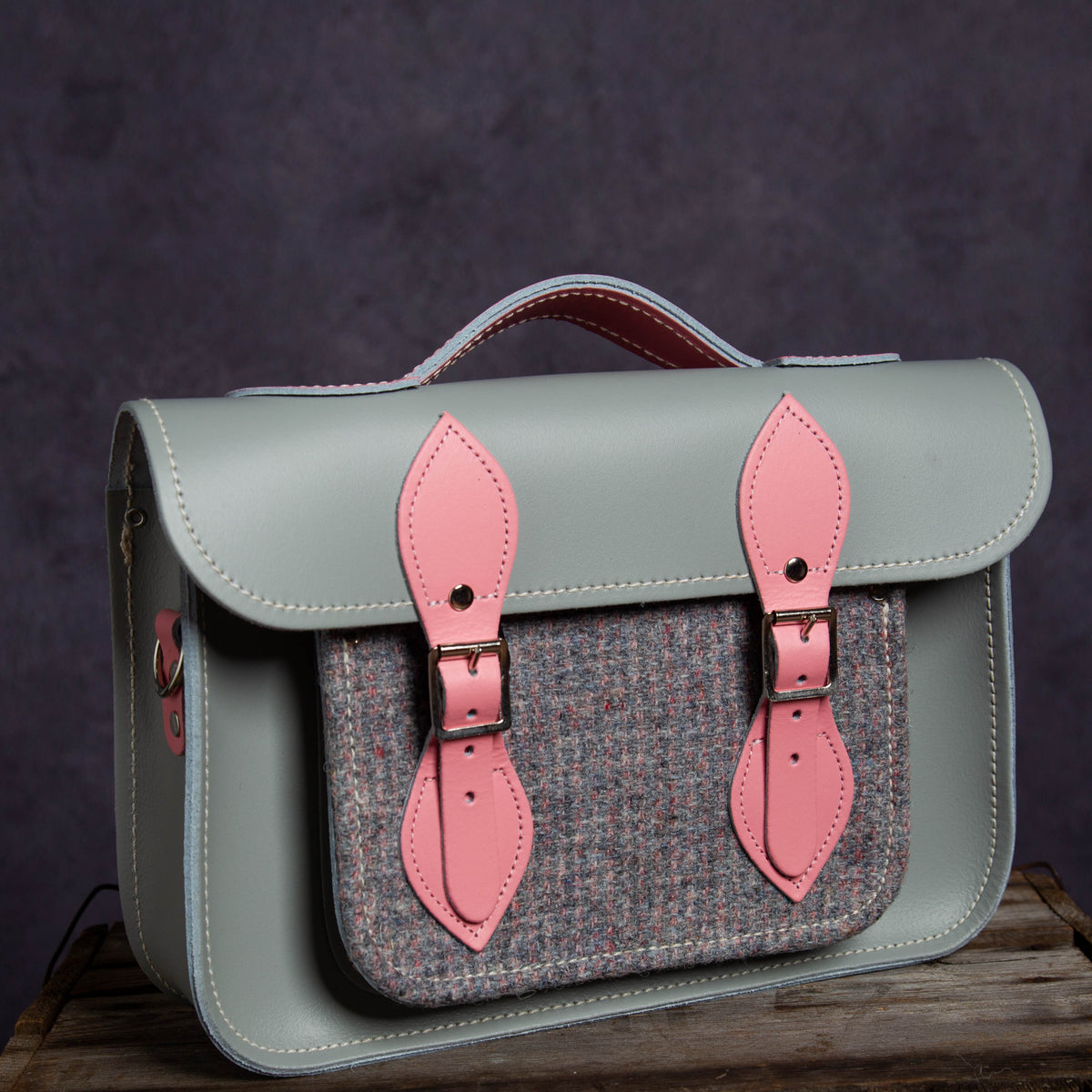 Full Size Satchel 10 – Harris tweed Carloway Mill